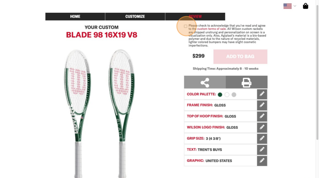 Wilson Custom Tennis Rackets | Your Game - Your Way - Trent's Buys